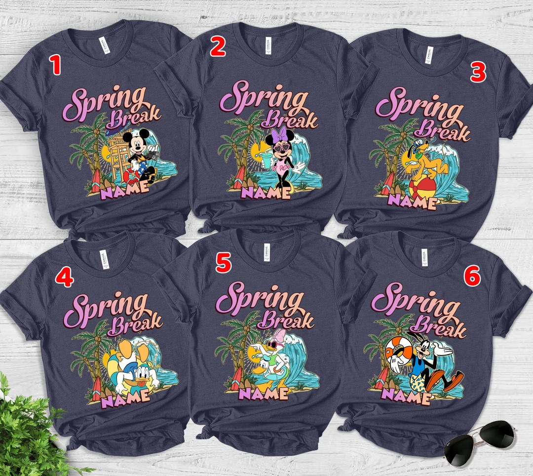 Retro Disney Spring Break Shirt, Mickey and Friends Spring Break Crew ...