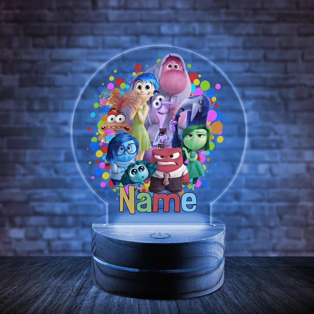Custom Name Disney Pixar Inside Out Night Light,family Inside Out 2 ...