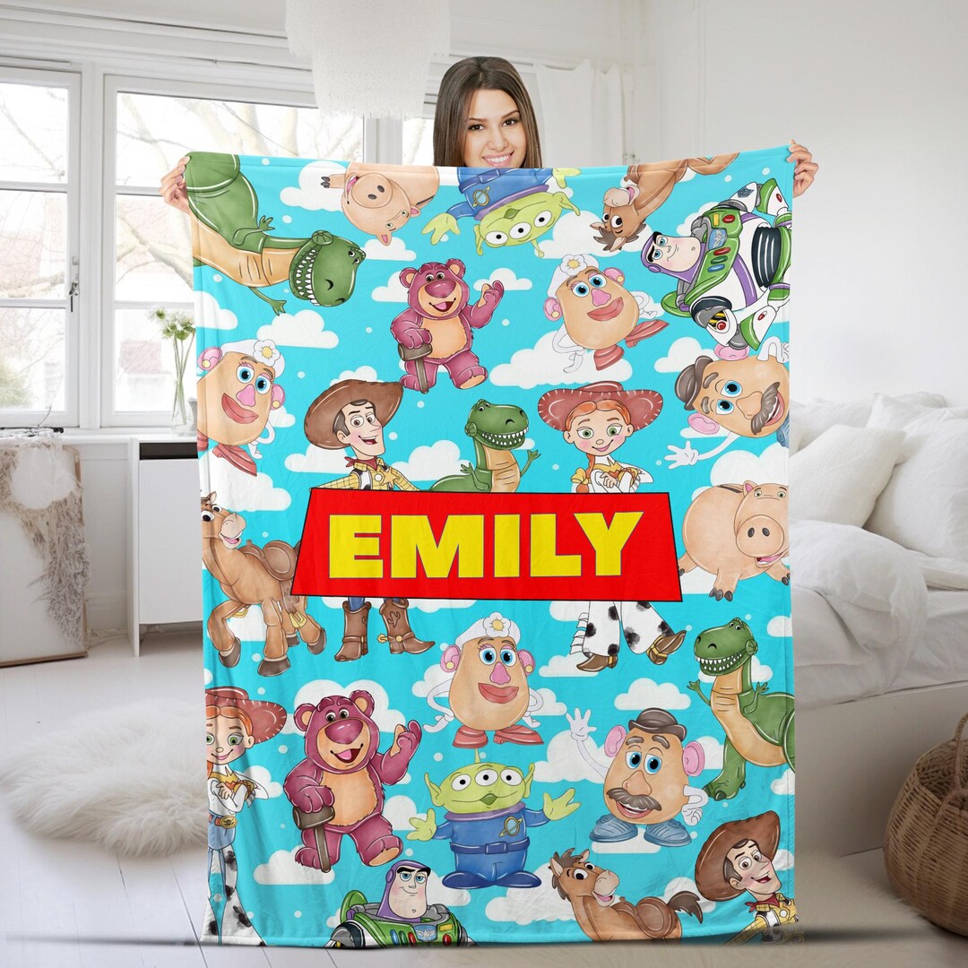 Personalized Toy Story Blanket, Custom Name Disney Blanket, Boys ...