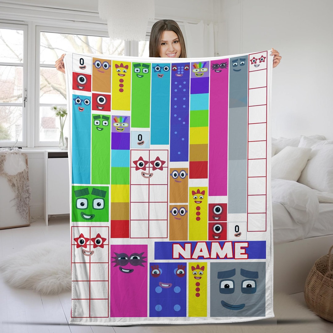 Numberblocks Blanket, Personalized Numberblocks Blanket, Numberblocks ...