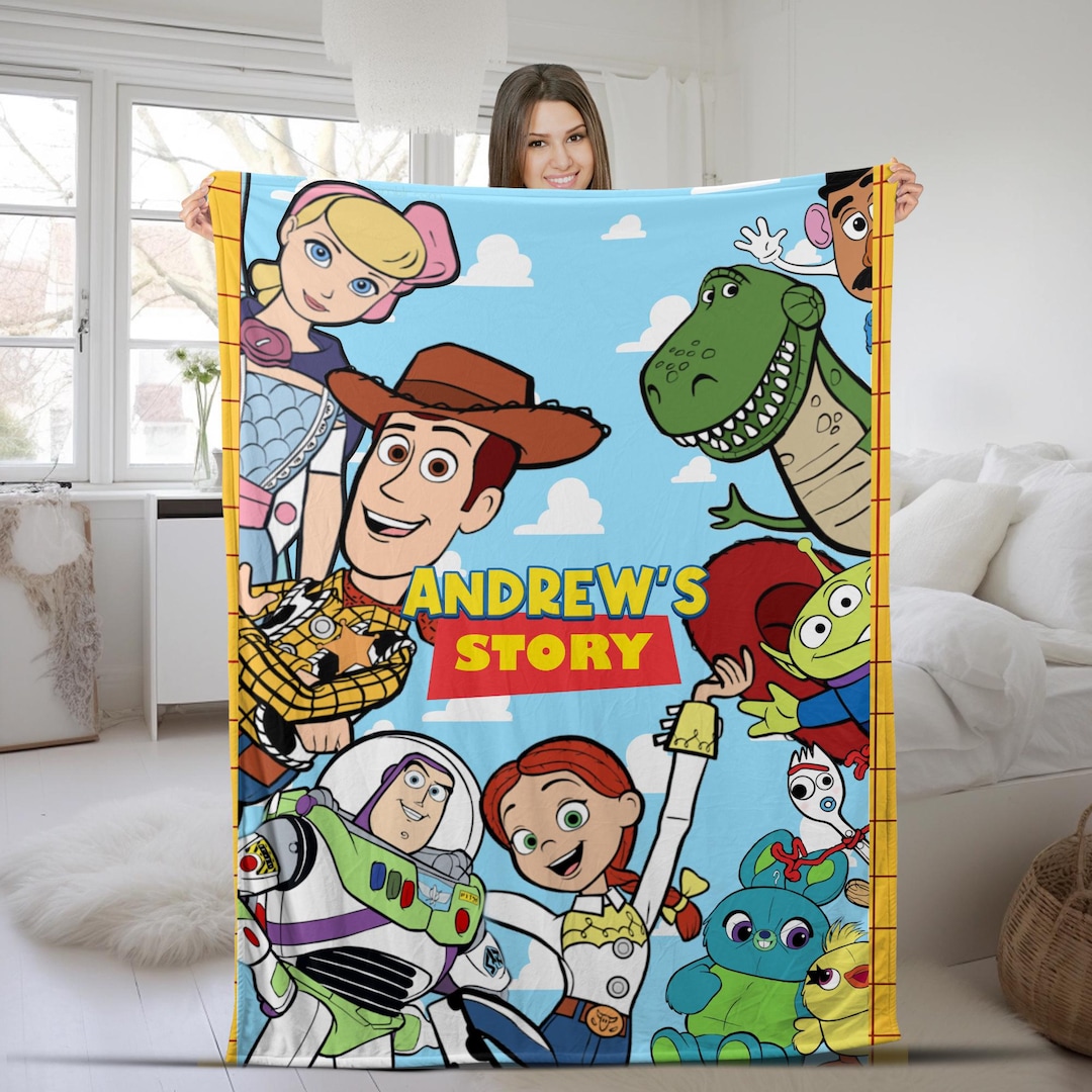Personalized Disney Toy Story Blanket, Custom Name Disney Blanket ...