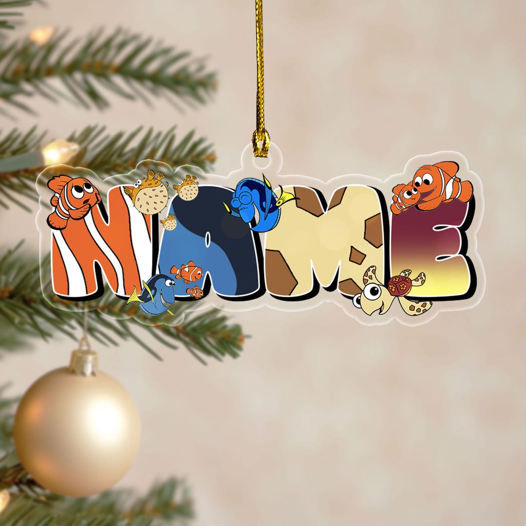 Personalized Disney Pixar Finding Nemo Christmas Ornament, Custom Name ...