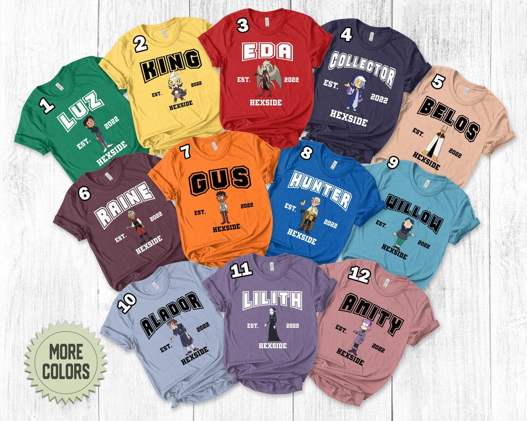 Disney the Owl House Character Shirt, Owl House Hexside School Shirt ...