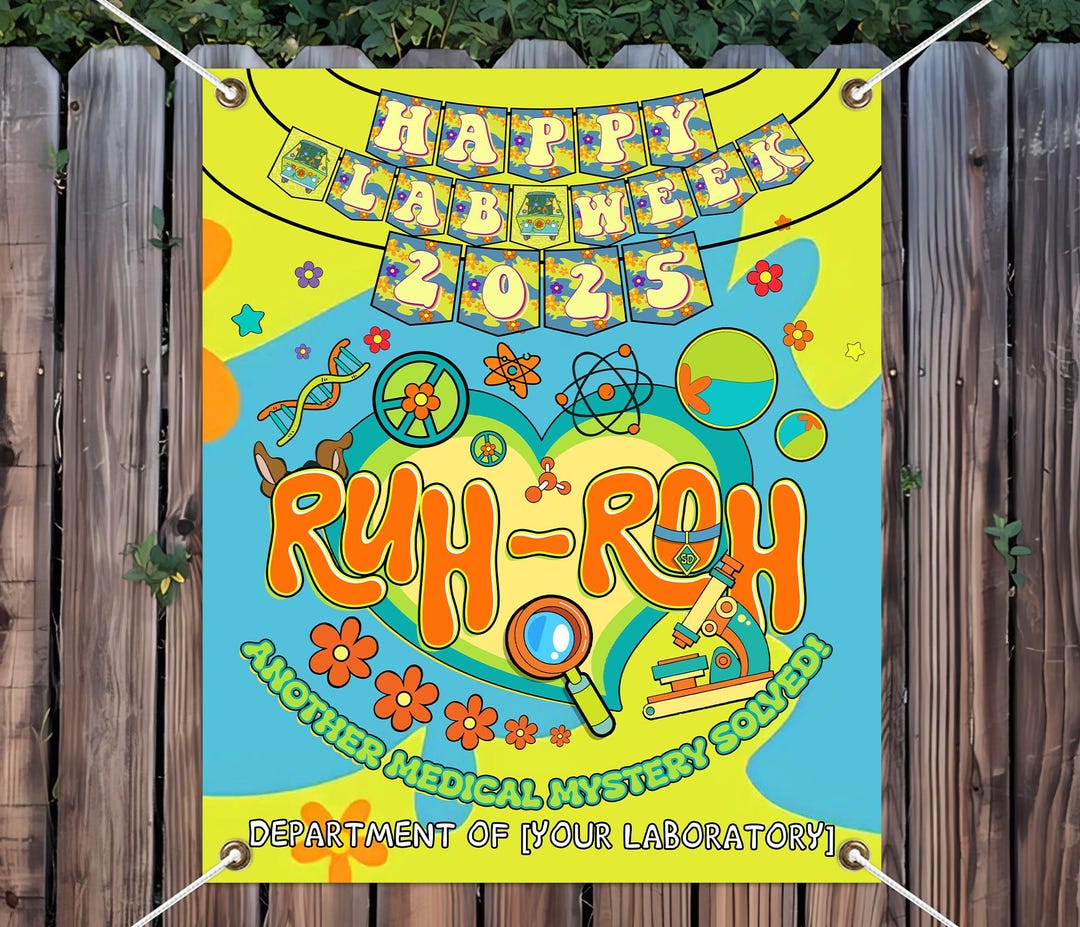 Personalized Lab Department Lab Week Mystery Theme Backdrop, Custom ...