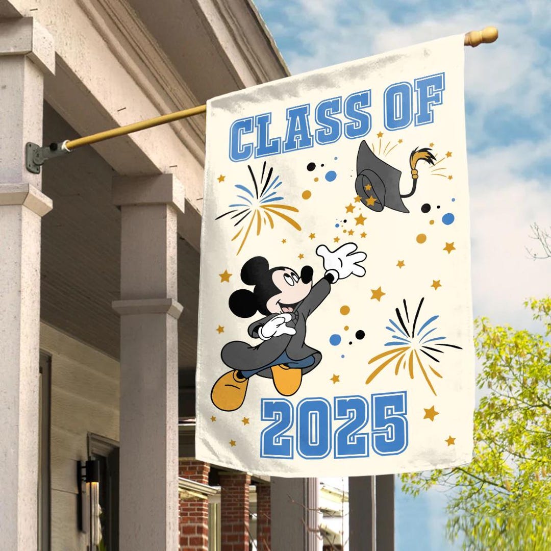 Disney Class of 2025 Flag, Mickey Graduate Flag, Mickey Senior of 2025 ...