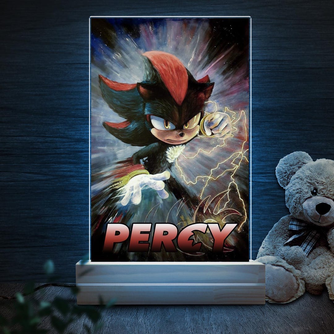 Sonic the Hedgehog Custom 3D LED Night Light, Engraved Color Lamp ...