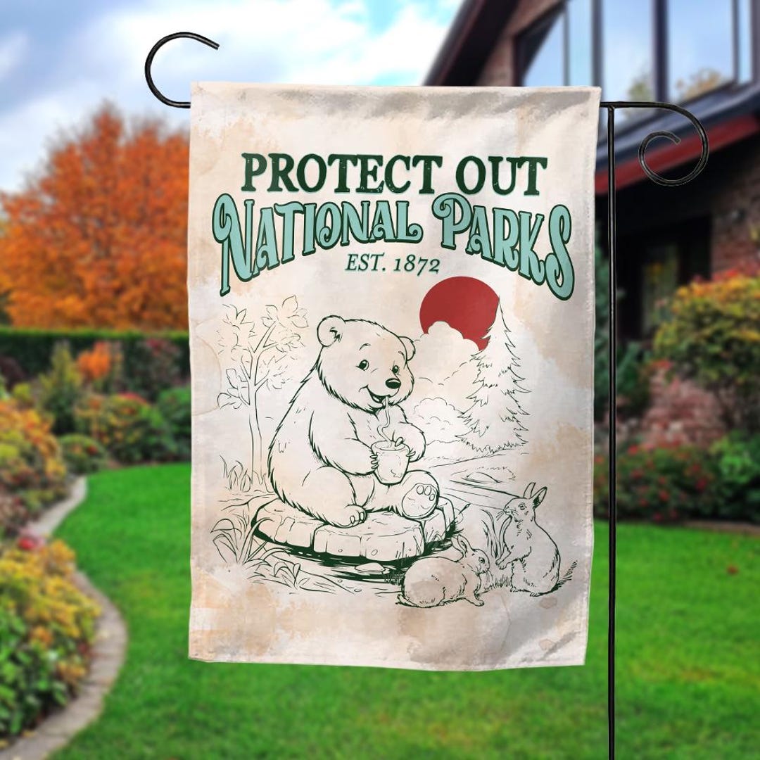 Protect Our National Parks Flag,park Lover Flag,resist Bear Animal ...