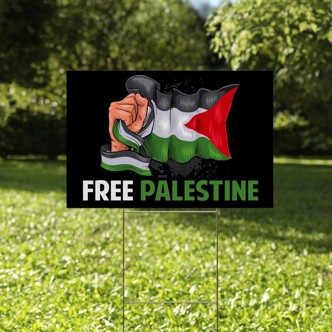Free Palestine Flag Yard Sign Coroplast Long Lasting Rust Free Visible ...