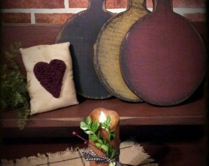 Primitive Round Wood Cutting Board - Etsy