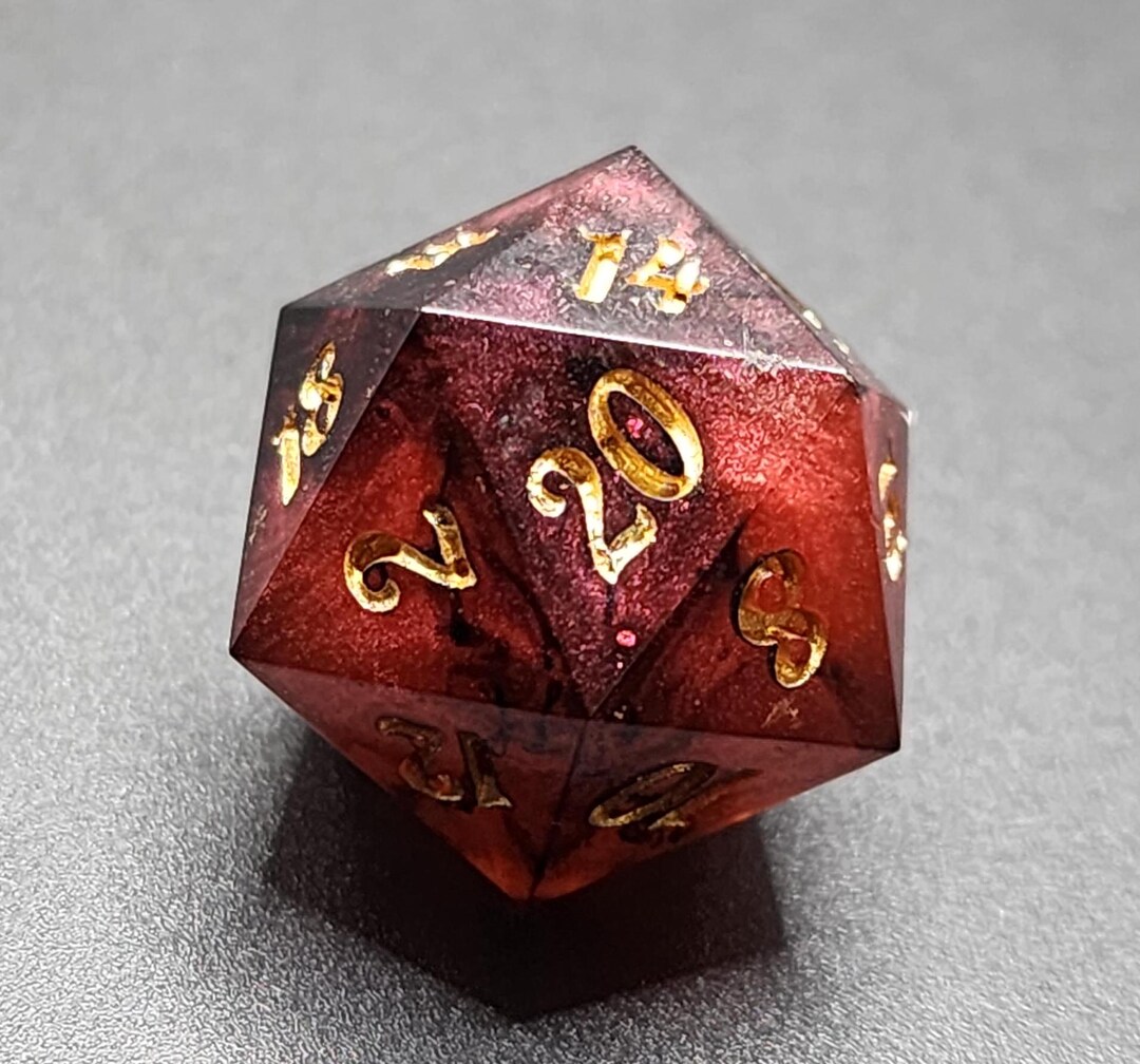 Blood and Shadow 7 Piece Dice Set - Etsy