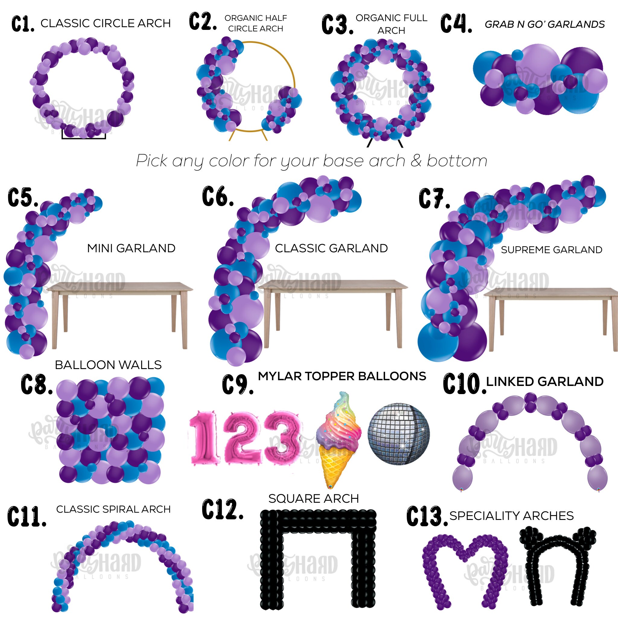 CUSTOM Balloon Menu Balloon Price List Balloon Price Guide Hong Kong 