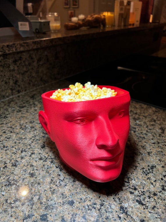 Human Head Popcorn Bowl Human Brain Snack Bowl 3D Printed - Etsy