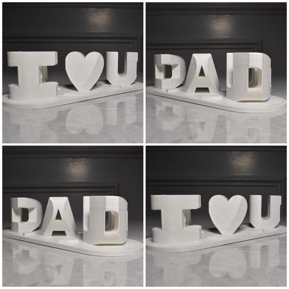 I Love You Dad 3D Printed Ambigram | Etsy