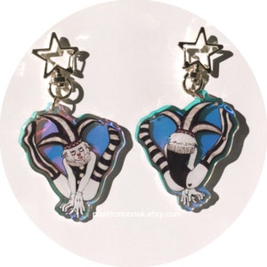 Clown Boy Moth Circus Jester Holographic Sticker Keychain Charm - Etsy