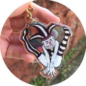 Clown Boy Moth Circus Jester Holographic Sticker Keychain Charm - Etsy