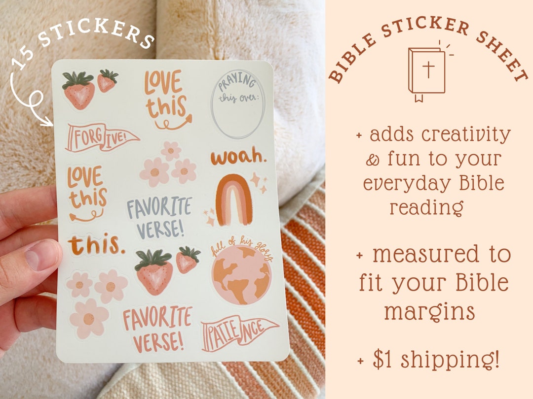 Bible Sticker Sheet Bible Journaling Sticker Waterproof Boho Christian ...