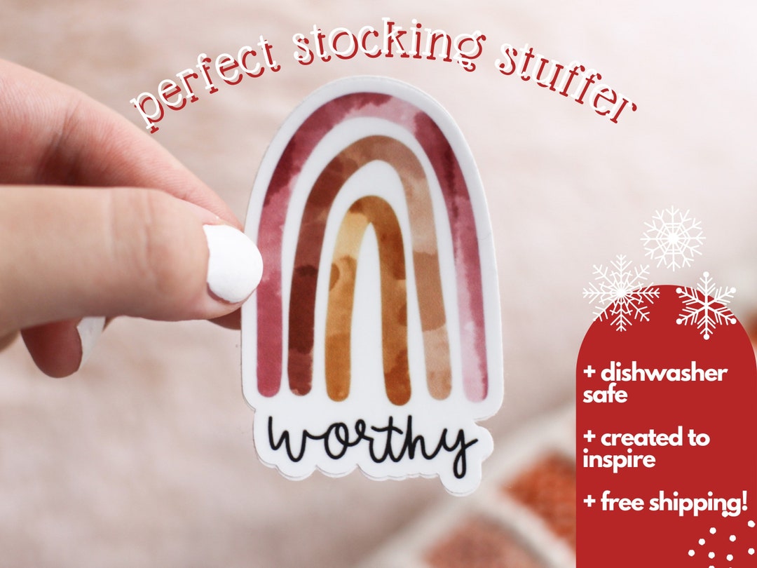 Stocking Stuffer Sticker | Waterproof Rainbow Sticker, Decal for Laptop ...