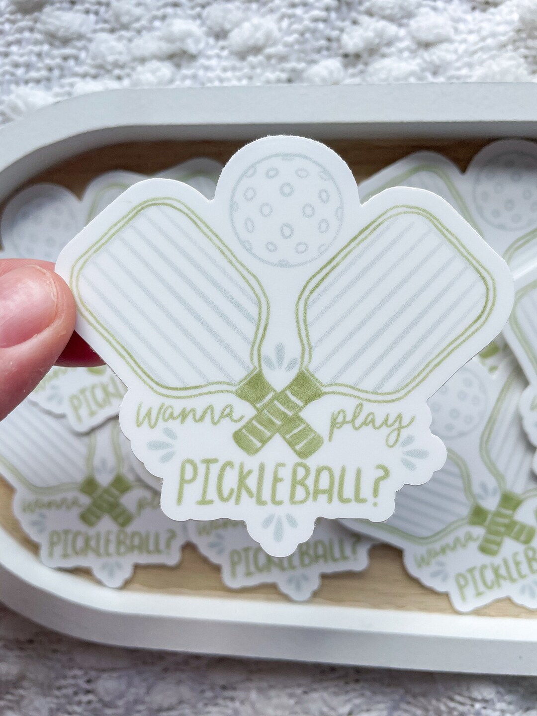 Pickleball Sticker | Waterproof Pickleball Paddle & Ball Decal for ...