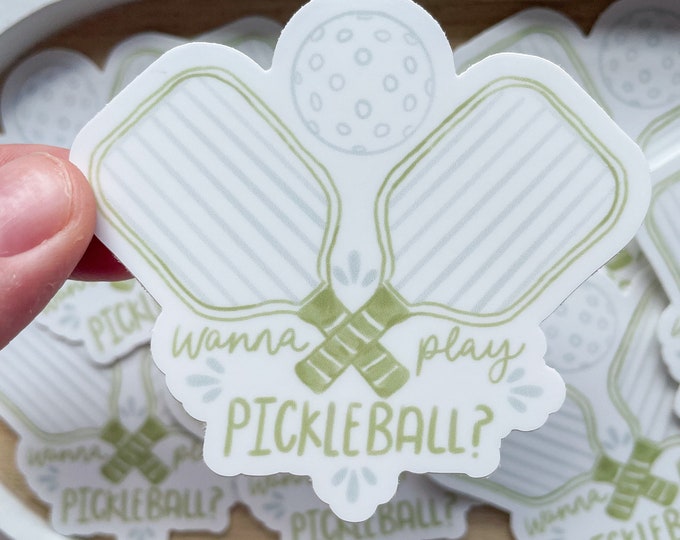 Pickleball Sticker | Waterproof Pickleball Paddle & Ball Decal for ...
