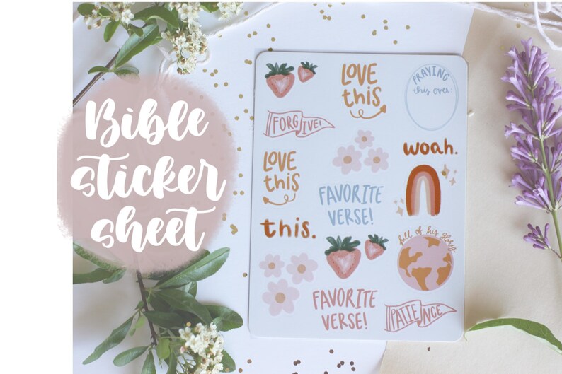 Bible Sticker Sheet Bible Journaling Sticker Waterproof - Etsy