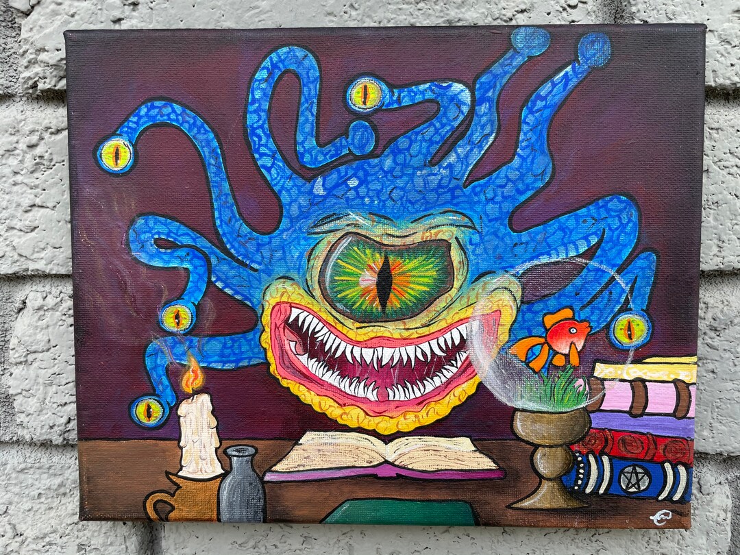 Bright Beholder Dungeons and Dragons Art Acrylic Painting Print - Etsy