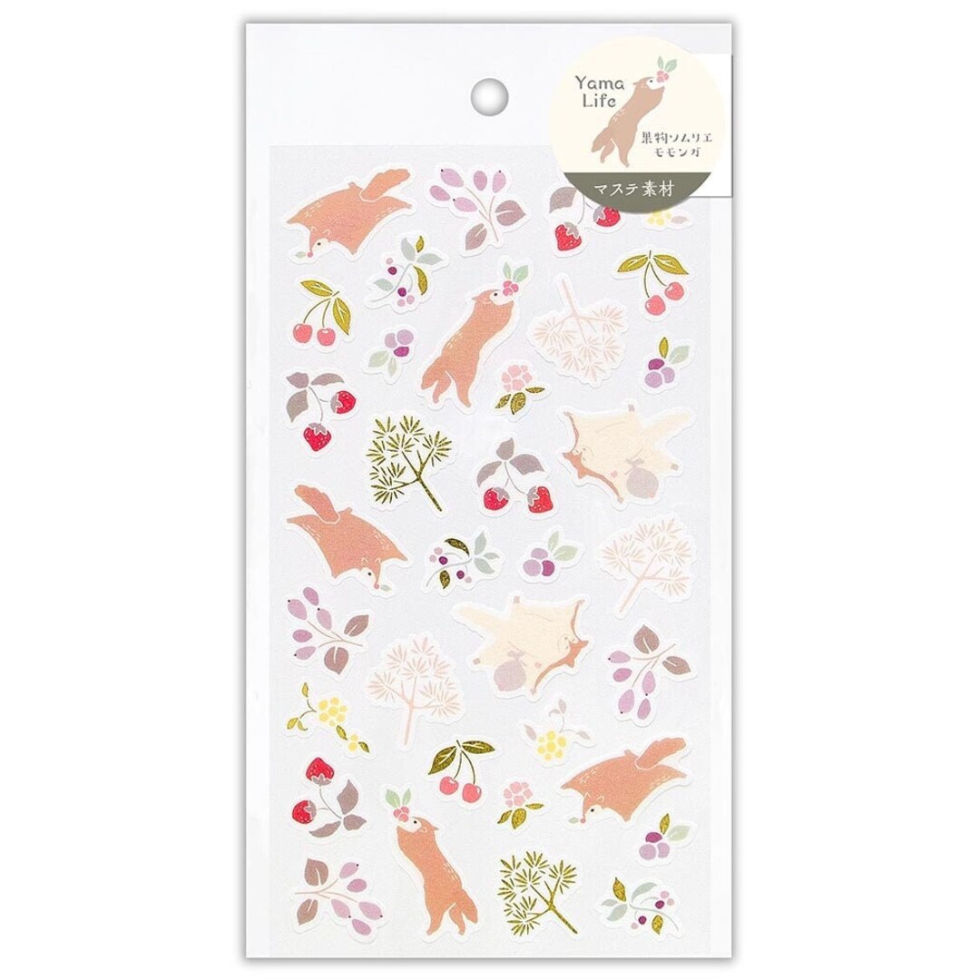 Japanese Flying Squirrel Sticker Sheet Yama Life Animal Stickers Forest ...