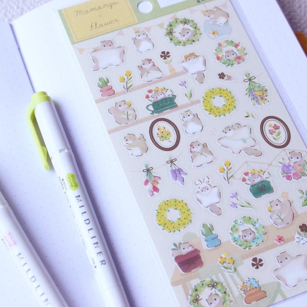 Japanese Flying Squirrel Sticker Sheets by NB Co. | Gold Foil Stickers ...