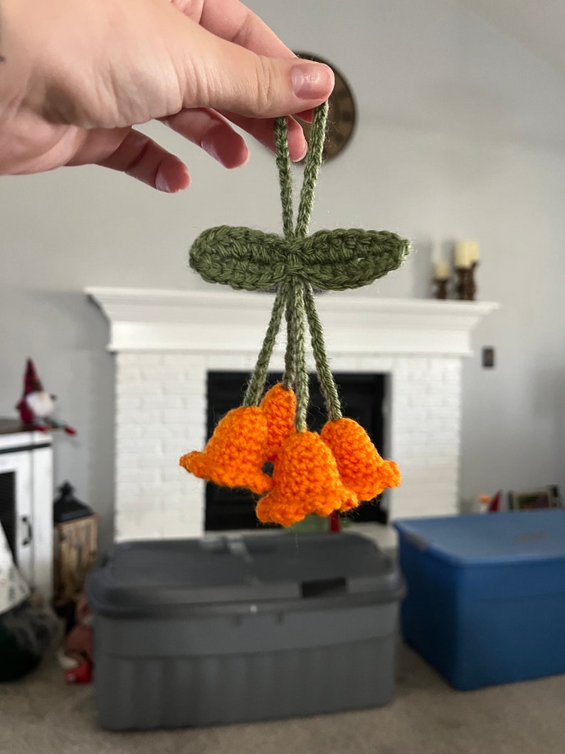 Crochet Tulip Rear View Mirror Hanging Charm - Etsy