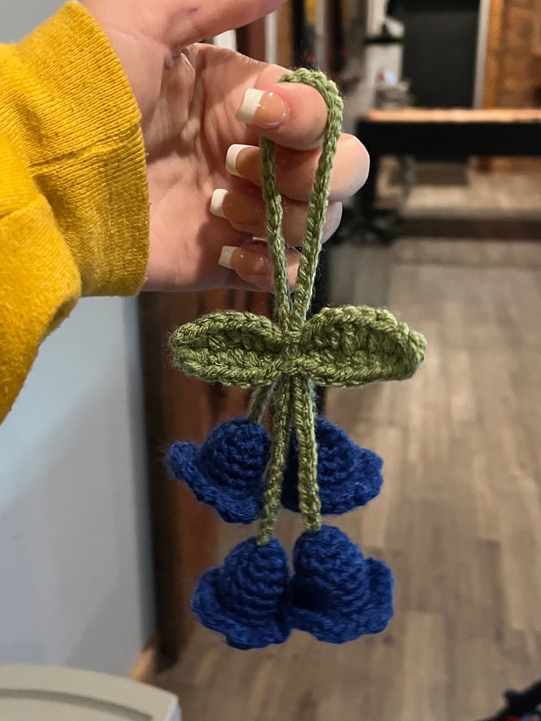 Crochet Tulip Rear View Mirror Hanging Charm - Etsy