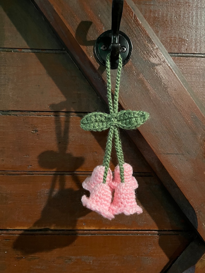 Crochet Tulip Rear View Mirror Hanging Charm - Etsy