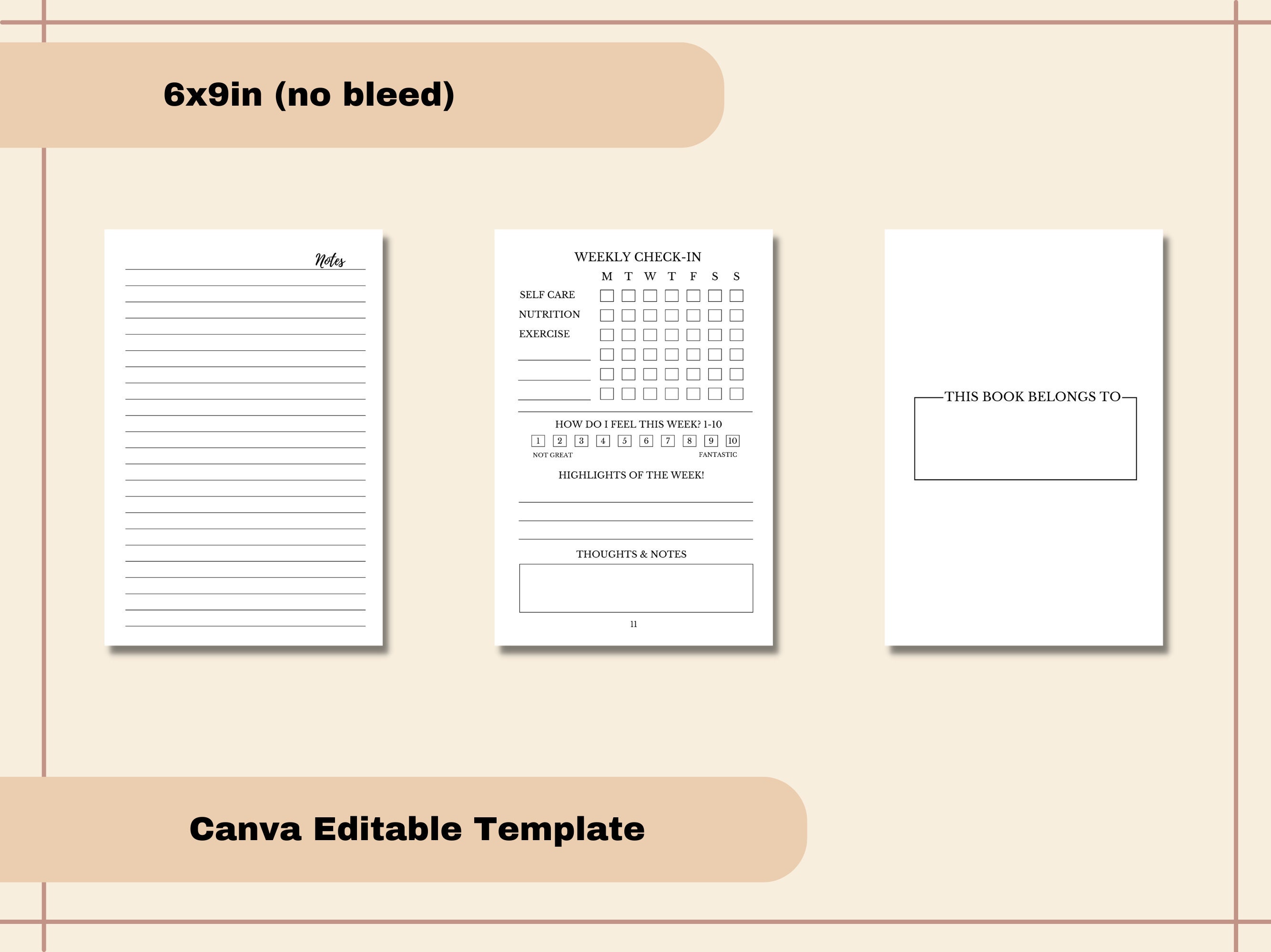KDP Canva Editable Template; Daily Affirmation and Gratitude Journal ...
