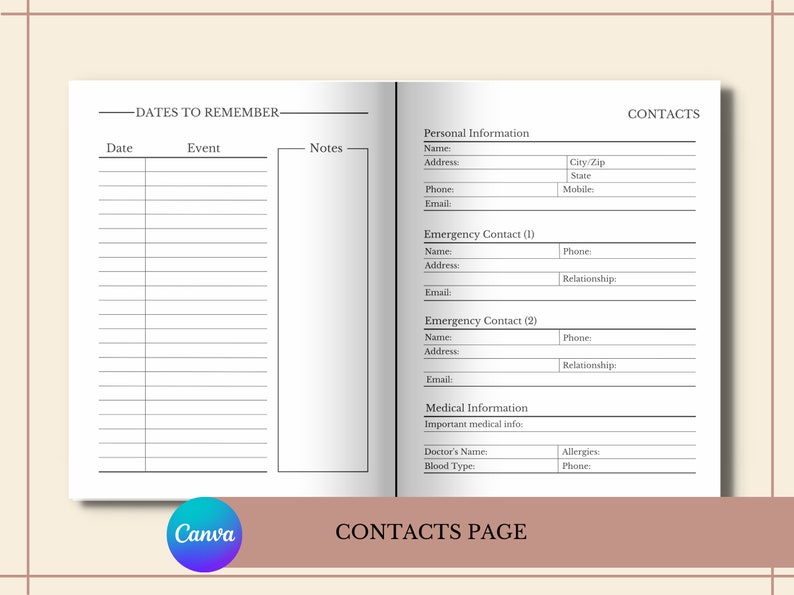KDP Interior Canva Editable Template Daily Planner With Weekly Overview ...