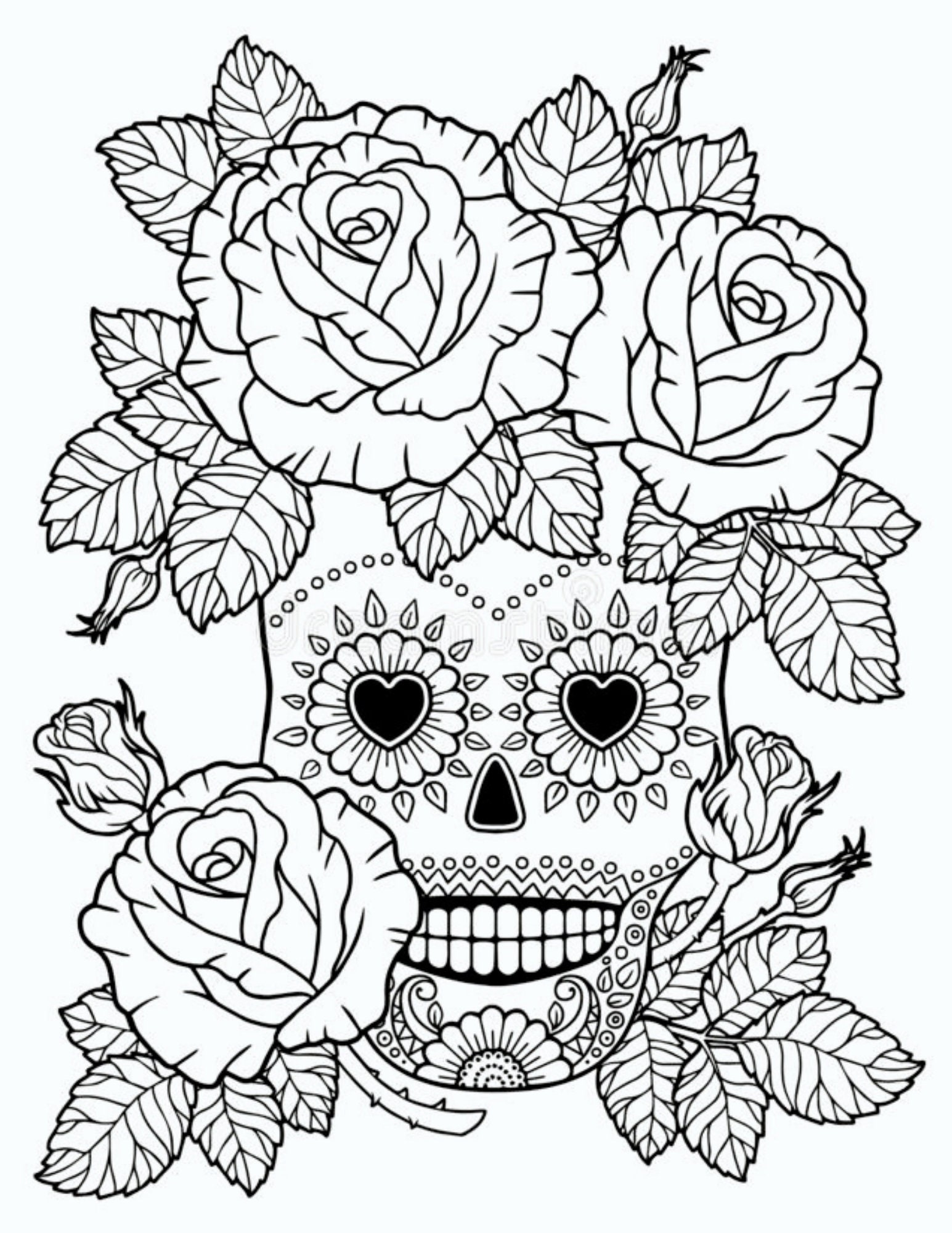 Sugar Skull Coloring Book - 30 Pages - Digital Download - Etsy