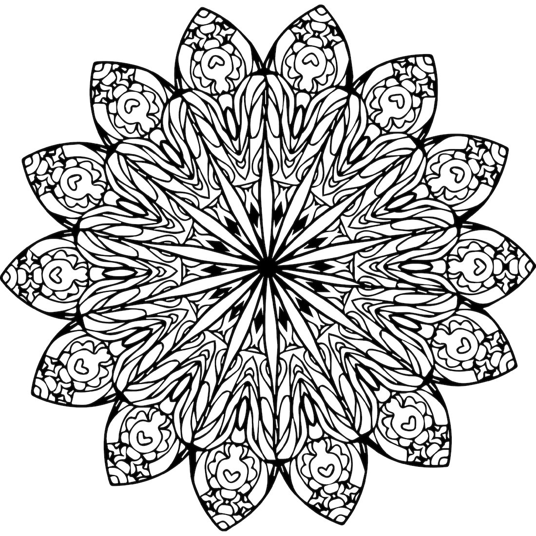 50 Page Mandala Coloring Book - Digital Download - Printable - Etsy