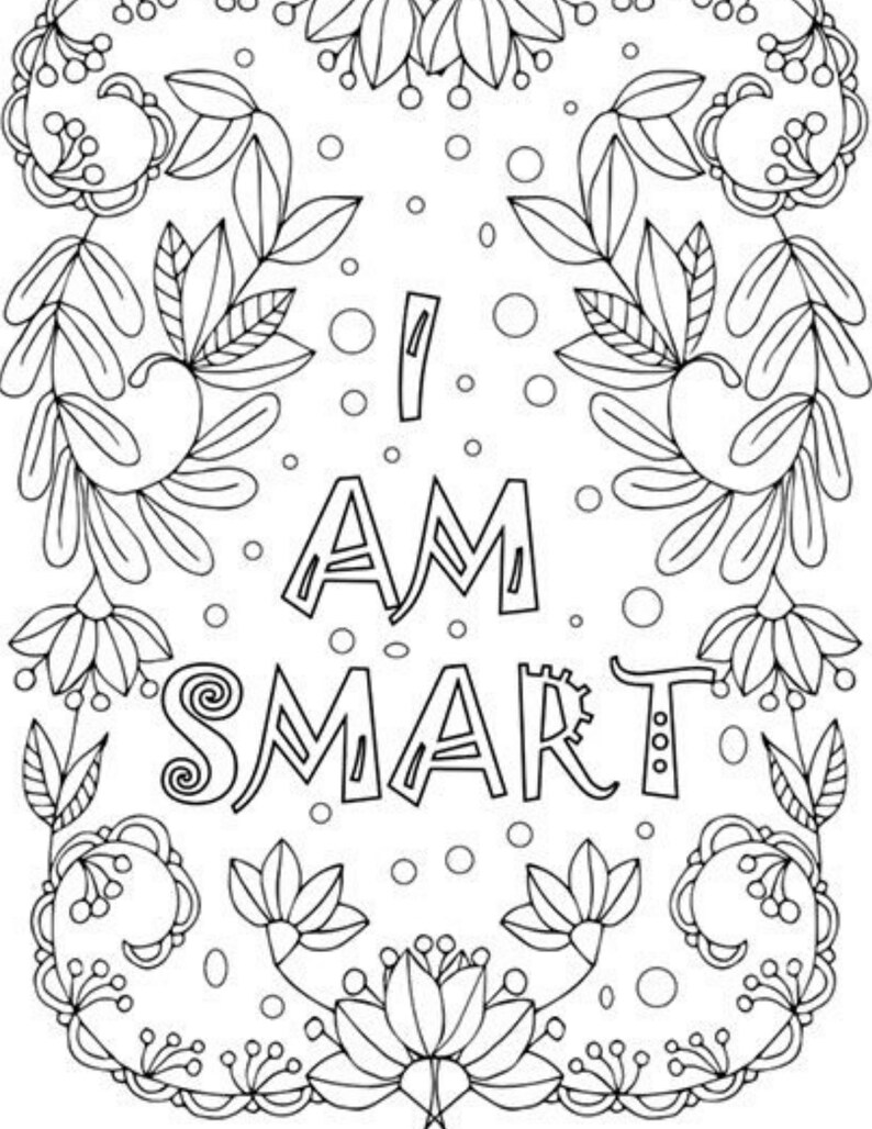 Positive Affirmation Coloring Book All Ages Printable - Etsy Canada