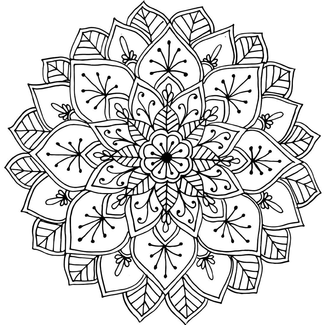 50 Page Mandala Coloring Book - Digital Download - Printable - Etsy