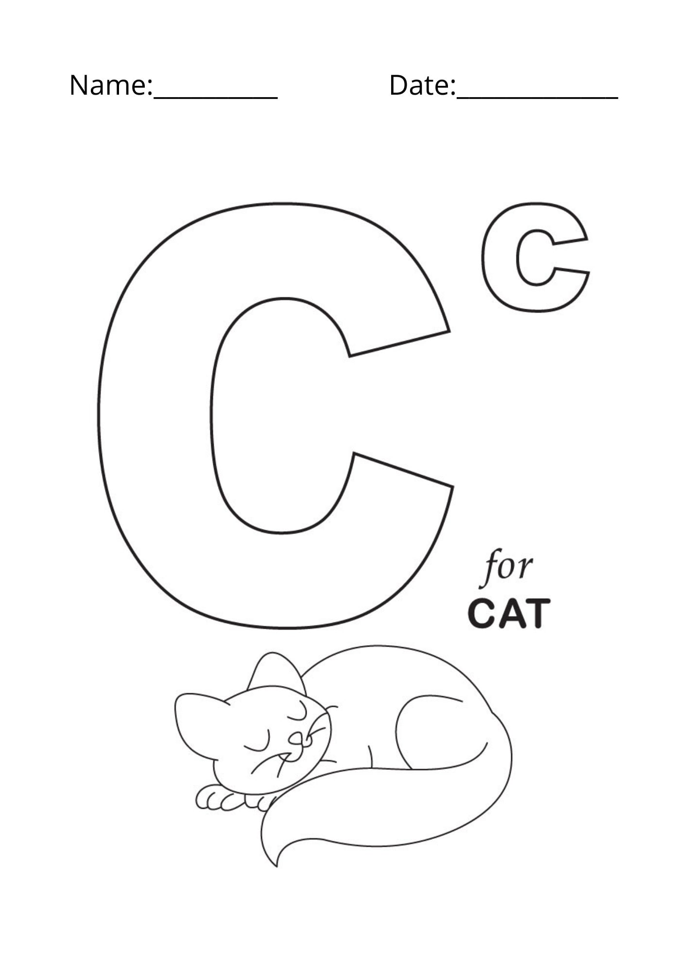 Kids Printable Coloring Pages Alphabet and Numbers - Print and Color ...