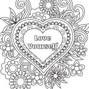 Break up Adult Stress Coloring Book - 30 Pages Printable - Digital ...