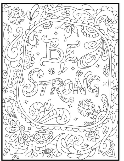 100 Page Adult Motivational Coloring Book - Printable - Etsy