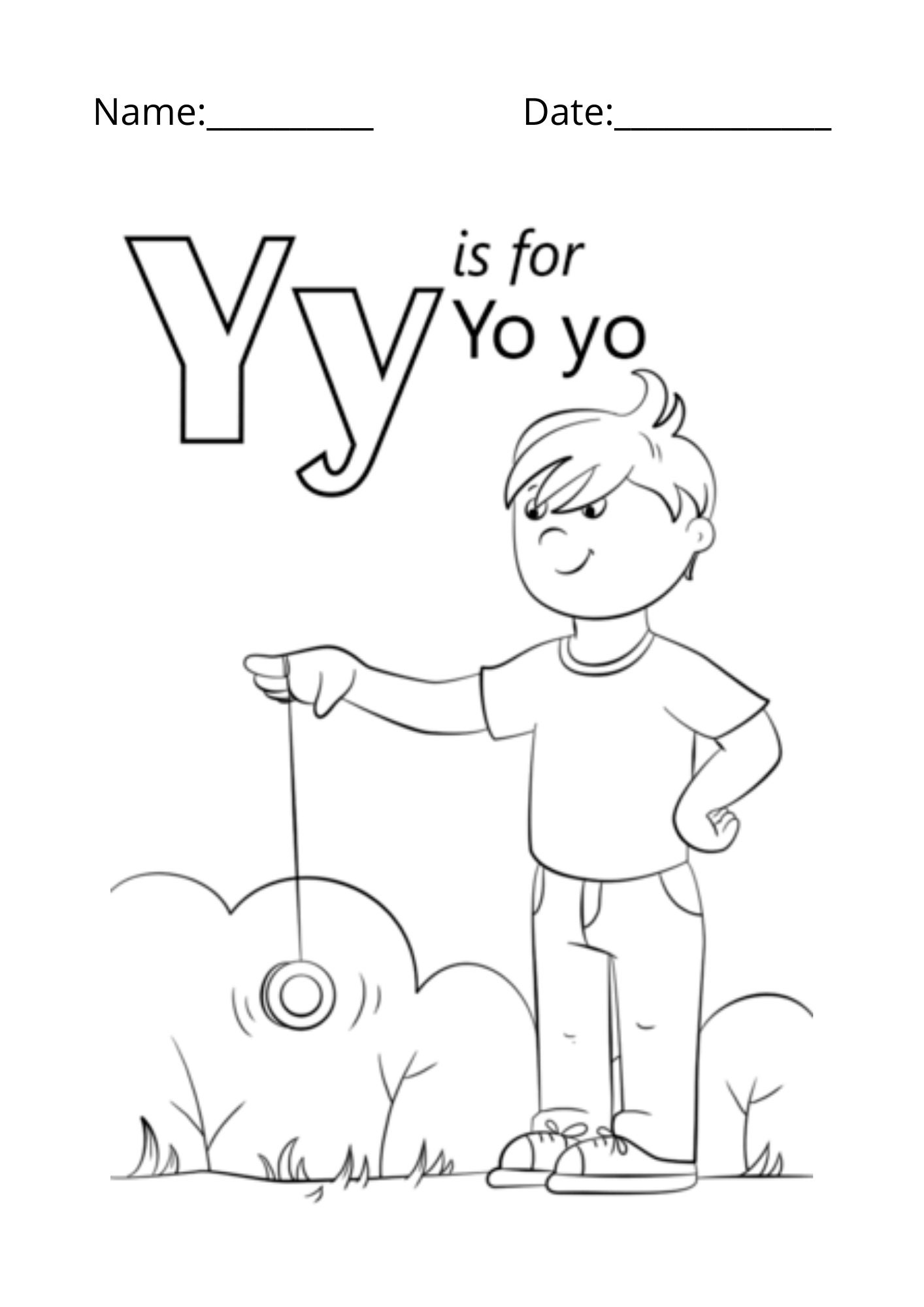 Yoyo Coloring Pages For Kids [2025]
