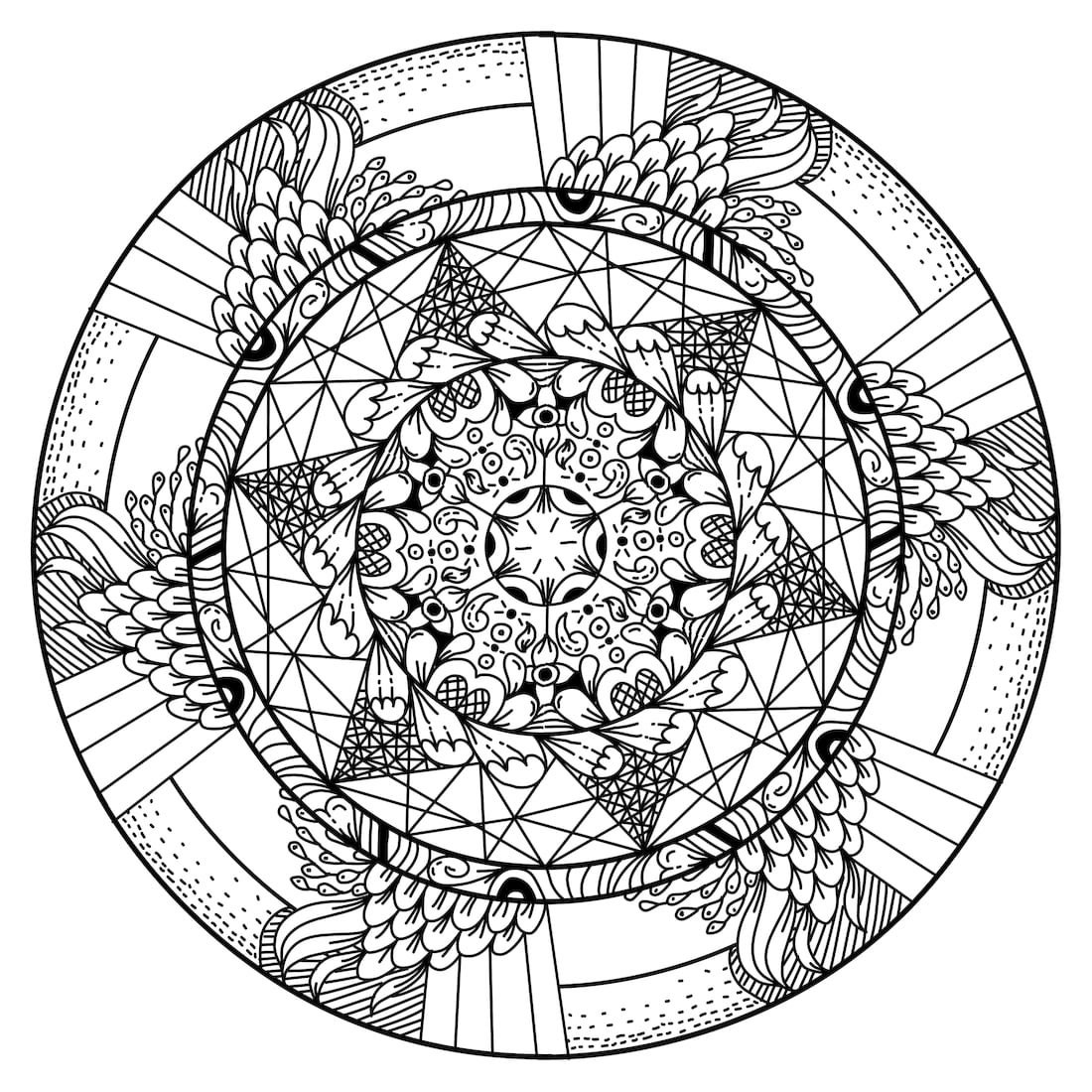 50 Page Mandala Coloring Book Digital Download Printable - Etsy