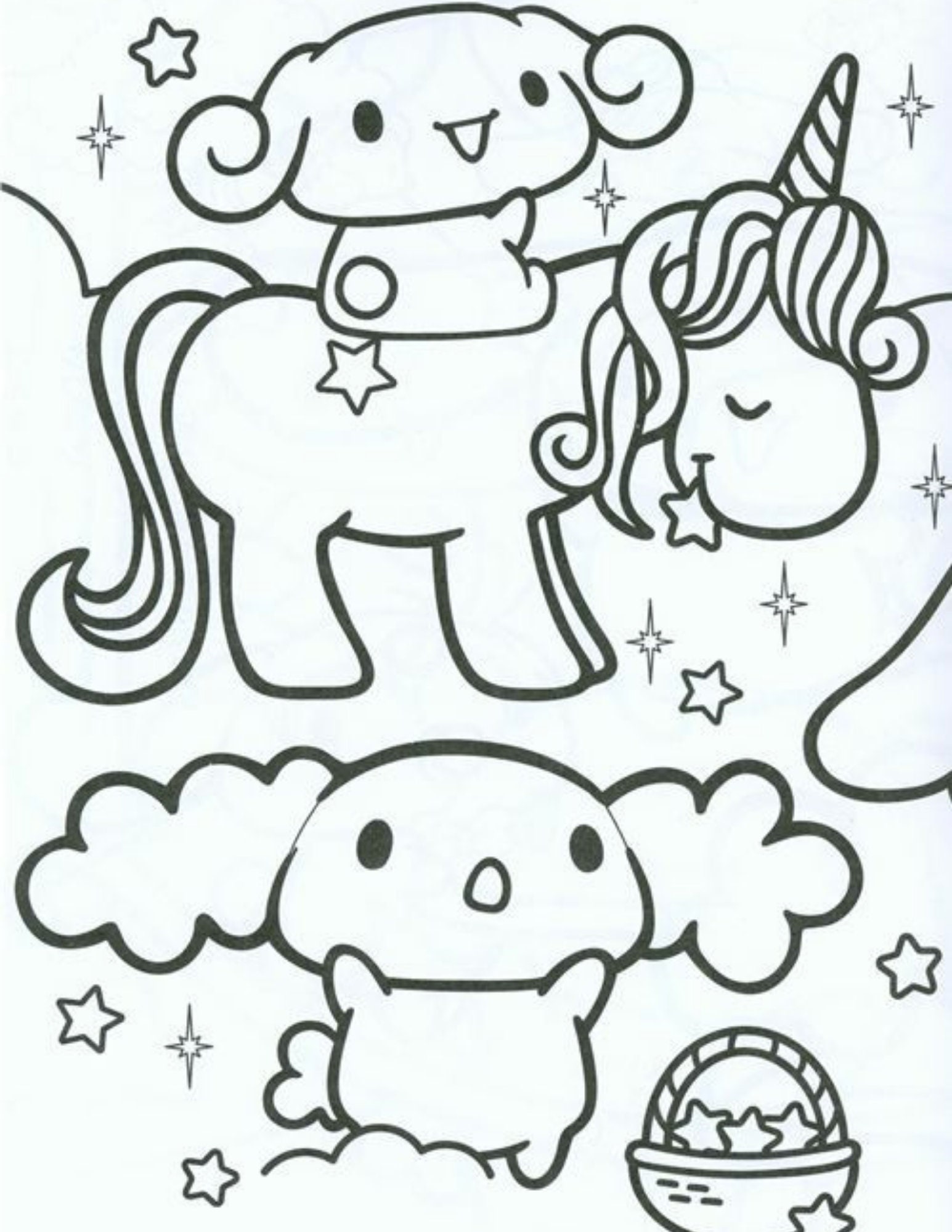 24 Printable Cute Kawaii Coloring Pages - Digital Download/instant ...