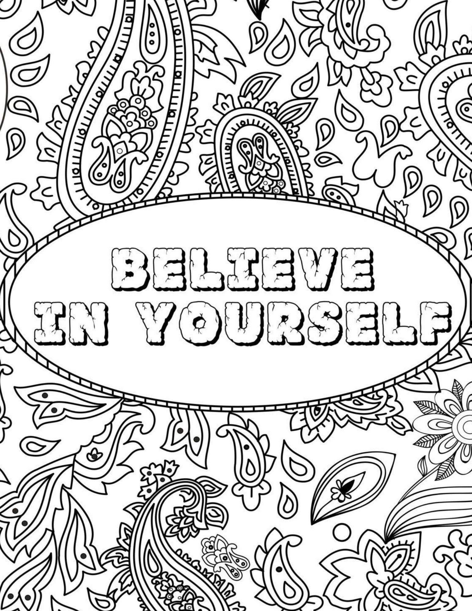 43 Page - I Am Enough - Inspirational & Motivational Adult Coloring ...