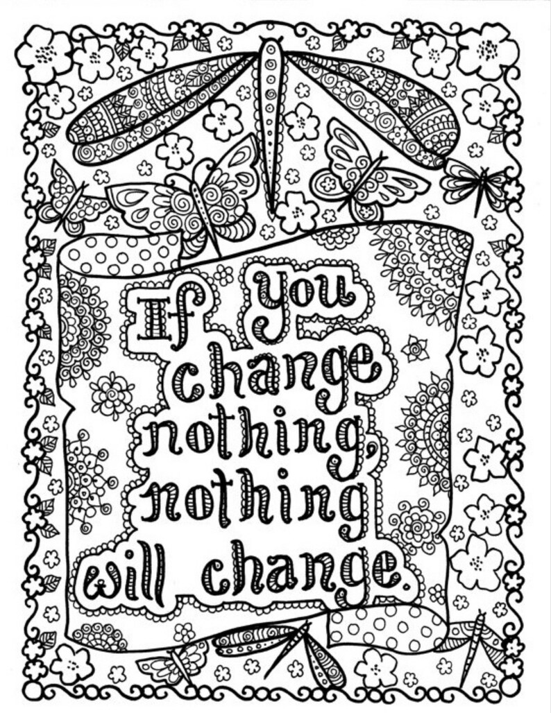 30 Page "you Are Worthy" Adult Coloring Book - Digital Download ...