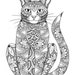Adult Cat Coloring Book 30 Pages Digital Download/printable - Etsy