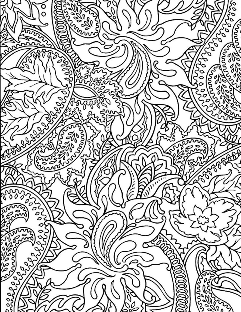 60 Page Flower Botanical Adult Coloring Book - Coloring Pages PDF ...
