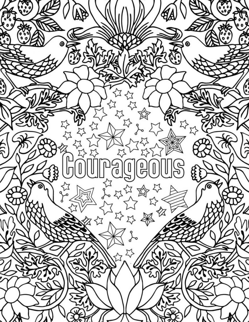 98 Page Anxiety Stress Relief Coloring Book for Adults - Digital ...