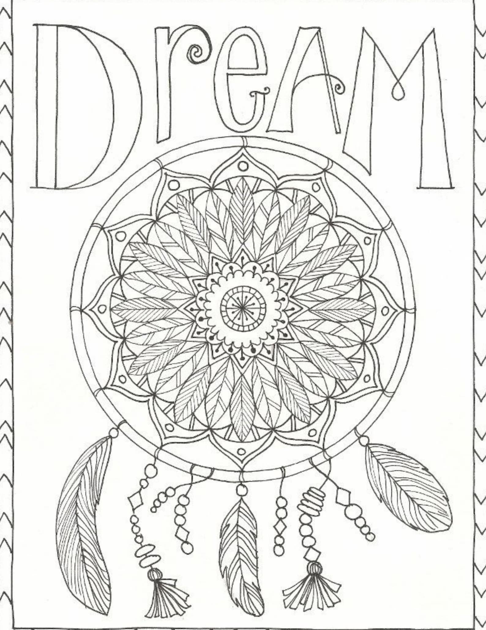 Dream Big Adult Coloring Book 25 Pages Digital Download - Etsy