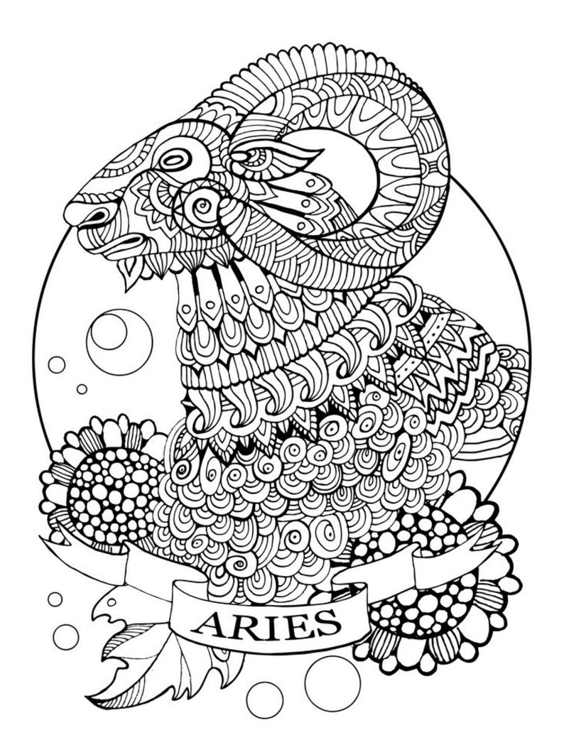 48 Page Astrology Coloring Book Digital Download / Printable - Etsy