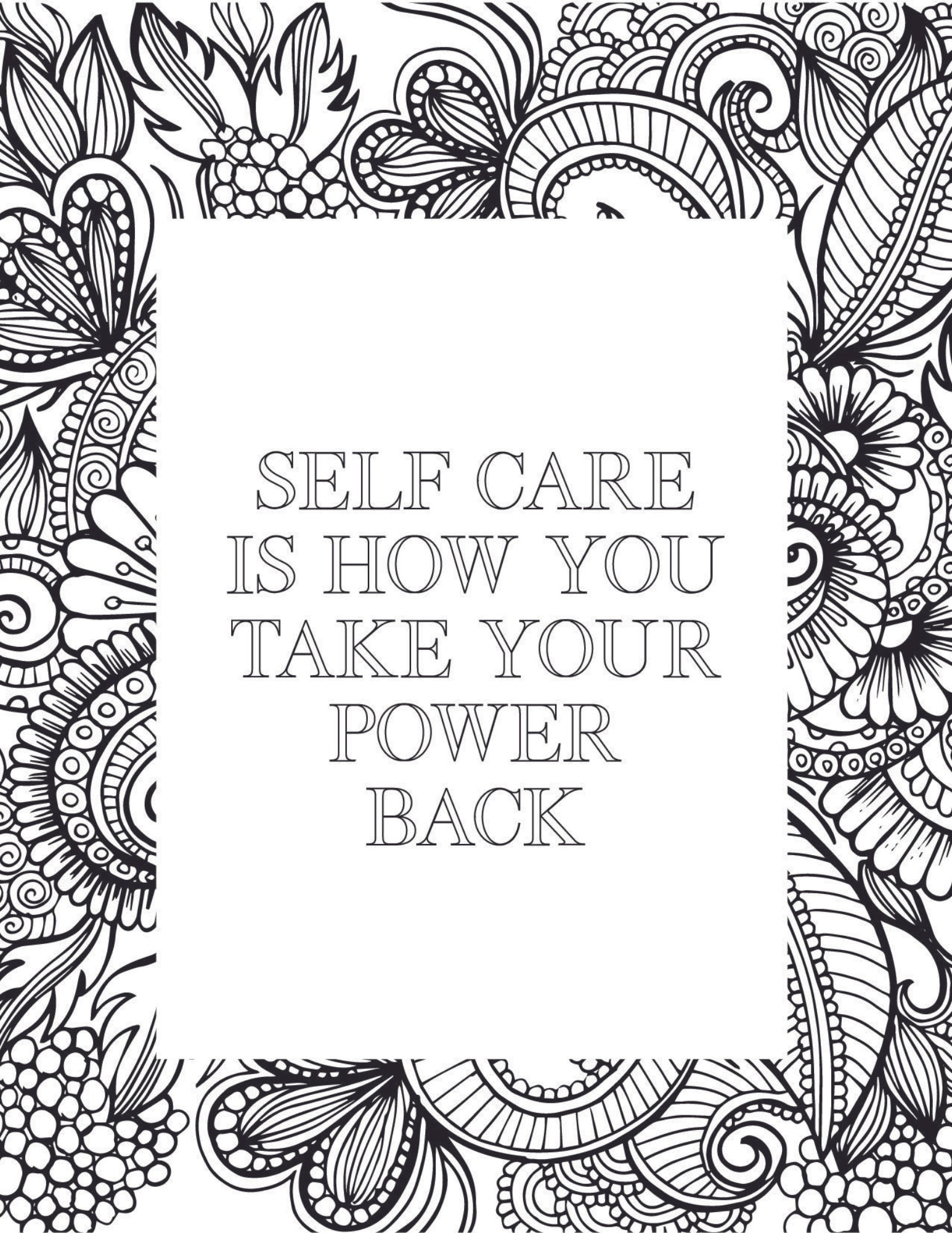 Positive Quotes Coloring Book - 35 Page Digital Download - Etsy